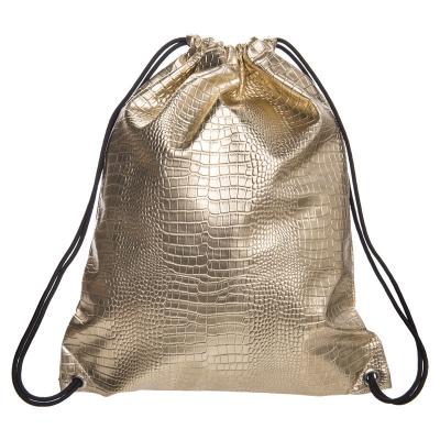 Cina Custom PU Leather Drawstring Bags Headset Waterproof Storage String Bag in vendita