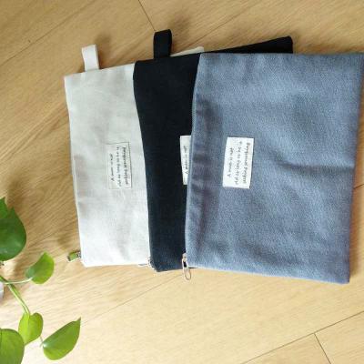 Cina Cotone che allinea 12*8.5 tela Pen Case Stationery Storage in vendita