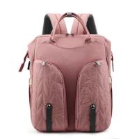 China Custom Mommy Diaper Bag Backpack with USB Port Zipper Closure 200 Pcs MOQ for sale