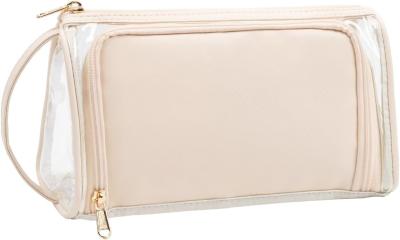 Cina Trucco trasparente di viaggio di caso cosmetico sulla borsa sveglia portatile dell'articolo da toeletta del sacchetto della chiusura lampo con la maniglia in vendita