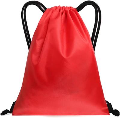 China Waterproof Draw String Back Sack with Zip Pocket Gym Swim Drawstring Bags for Men Women Te koop