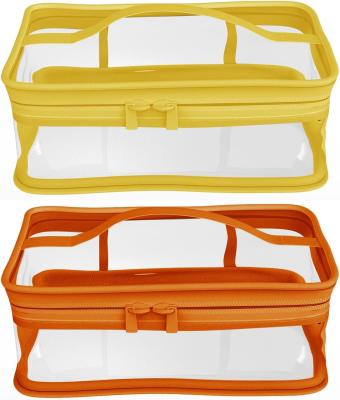 Cina Lightweight Shockproof PVC Cosmetic Bag With Handle in vendita