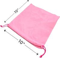 China Velvet Drawstring Bag 10x10 Inch Soft Durable Lightweight Custom Logo Pink for sale
