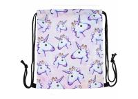 China Custom Polyester Drawstring Backpack Unicorn Printed Kids Bag 2000pcs MOQ for sale