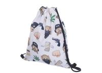 China Custom Drawstring Backpack 210D Polyester Personalized Gym Cinch Sack for Shoes for sale