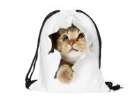 China Custom Polyester Drawstring Backpack with Silk Screen Printing 2000pcs MOQ for sale