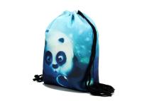 China Folding Canvas Drawstring Backpack 39x30cm Custom Logo Cinch Sack Bag for sale