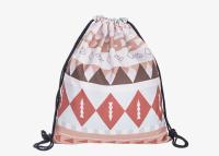 China Custom Polyester Drawstring Backpack with Silk Screen Printing 2000pcs MOQ for sale