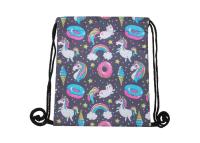 China 210D Polyester Drawstring Backpack Sack Bag with Custom Silk Screen Printing 2000pcs MOQ for sale