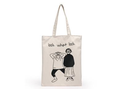 Cina Dimensione Tote Bags Transfer Print Logo normale bianco alla rinfusa della tela del cotone in vendita