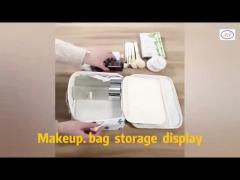 Velvet Makeup Bag with Handle Makeup Bag with Makeup Brush Holder Travel Makeup Bag Pink