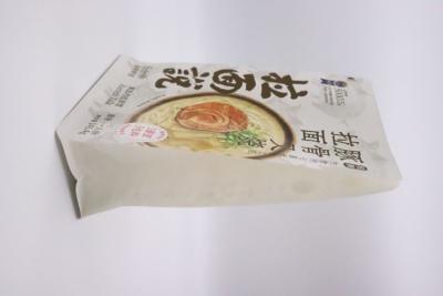 China Ziplockk Resealable Laminated Packaging Pouches Transparent Flat Bottom Standing Pouch for sale