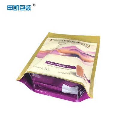Cina Borsa richiudibile di 3 di VMPET dello zip sacchetti biodegradabili laterali della serratura una chiara con la chiusura lampo in vendita