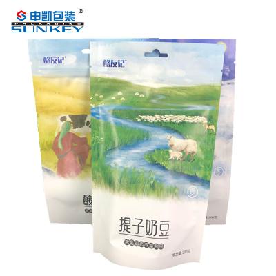 Cina Il tipo differente di Eco di dimensione su ordinazione a prova d'umidità ricicla la chiusura lampo d'imballaggio sta sul sacchetto in vendita
