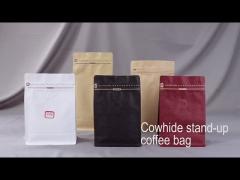 Borse di caffè concimabili d'imballaggio della borsa del caffè del tè del fondo piatto con la valvola e la chiusura lampo
