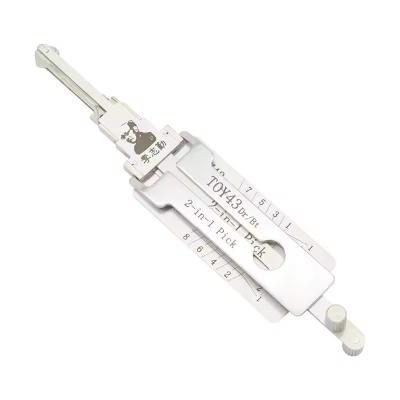 China Lishi Lock Pick For Cars Set TOY43 2-In-1 Pick Car Door Lock Pick Decoder Unlock Tool for sale
