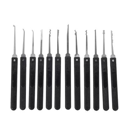 China Ferramentas de fechadura para iniciantes Fechadura de prática transparente para fins de aprendizagem,12 Pieces Of Black Locksmith Tools for sale