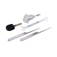 China VW HU66 Car Transparent Practice Lock Core + 3 Lock Picking Tools for sale
