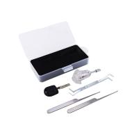 China VW HU66 Car Transparent Practice Lock Core + 3 Lock Picking Tools for sale