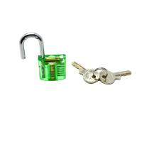 China Transparent Lock Mini version Green Practice Lock for Locksmith Tools for sale