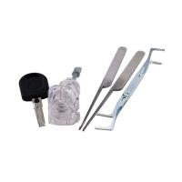 China VW HU66 Car Transparent Practice Lock Core + 3 Lock Picking Tools for sale
