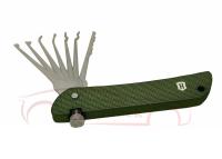 China Locksmith Tools Haoshi Foldable 7 in 1 Lock Picking Set Locksmith Tools (Green） for sale