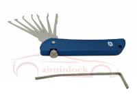 China Foldable 7 In 1 Lock Picking Set Locksmith Tools Haoshi Fold Locksmith Tools (Blue） for sale