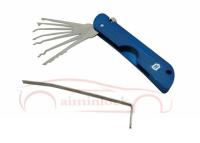 China Foldable 7 In 1 Lock Picking Set Locksmith Tools Haoshi Fold Locksmith Tools (Blue） for sale