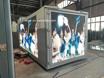 중국 첸글리 16FT 18F 3면 LED 화면 광고 밴 사용자 정의 모바일 LED 디스플레이 박스 판매용