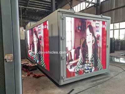 중국 첸글리 16FT 18F 3면 LED 화면 광고 밴 사용자 정의 모바일 LED 디스플레이 박스 판매용