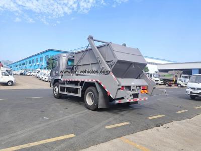 China Shacman Skip Loader Garbage Truck 6 Wheelers 10m3 Swing Arm Garbage Truck for sale