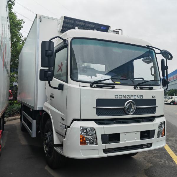 Quality Dongfeng KR Hydraulic Lift Gate Transport Food Truck With Carrier Refrigerator Freezer Box for sale