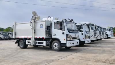 China Dongfeng Hanging Bucket Side Self Load Rubbish Waste Garbage Truck For Street Garbage Collection for sale