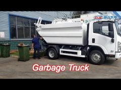 isuzu rear loader garbage truck  food waste disposal truck for efficient garbage compression