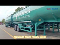 clw 2 axle stainless steel tanker truck heavy duty drinking water tank semi trailer