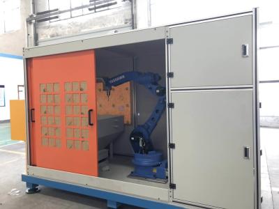 China 6KW Robotic Deburring Machine For Aluminum Kitchenware Burrs Removing for sale