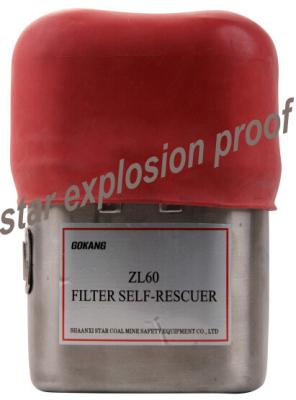 China Underground mining filter self-rescuer, zl60 self-rescue breathing apparatus for sale