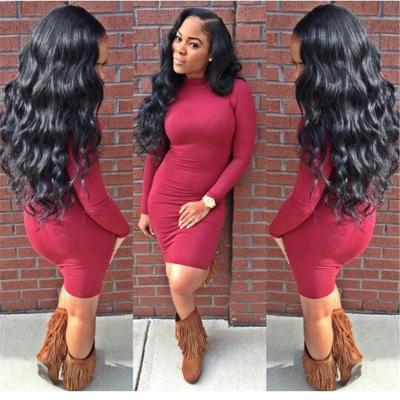 China 3 bundles double weft single drawn natrual tangle free brazilian wavy virgin human hair for sale