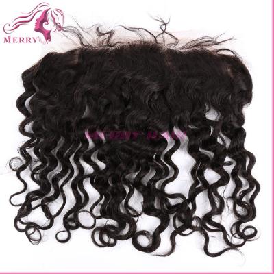 China 10-20inch 13*4 best seling bleach knots deep wave texture lace frontal with baby hair for sale