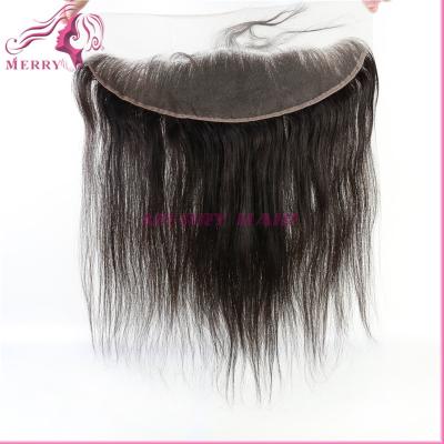 China large stock top quality bleached knots with baby hair straight lace frontal 13*4 for sale