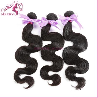 China natural color can be dyed tangle free healthy 3 bundles body wave extension for sale