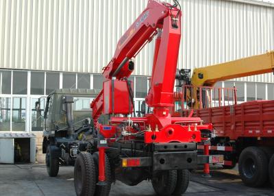 China 5 Ton Light Truck Loader Crane , Knuckle Cargo Crane Truck for sale