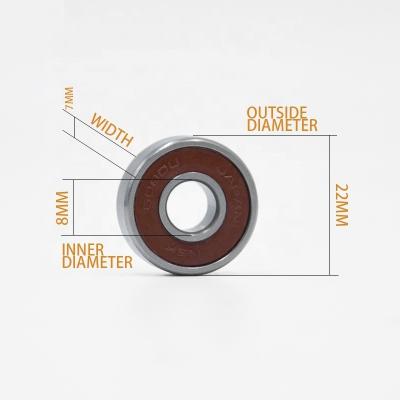 Cina Cuscinetto in miniatura 608DDUCM 8*22*7mm di acciaio cromo con scanalatura profonda cuscinetto a sfera 608-2RS in vendita