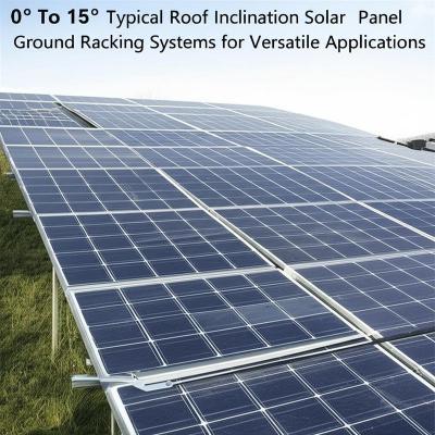 China 0° To 15° Typical Roof Inclination Solar Panel Ground Racking Systems for Versatile Applications for sale