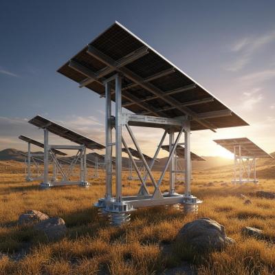 China Height Clearance 8 To 15 Typical Solar Panel Ground Mounting Systems Optimized for Wind Load Up To 80m per Second Featuring Unlimited Depth for sale