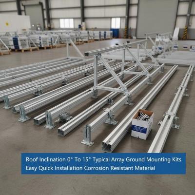 China Inclination 0° To 15° Typical Solar Array Ground Mounting Kits Easy Quick Installation Corrosion Resistant Material for sale