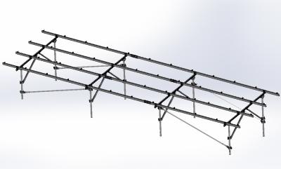 Steel Solar Panel Ground Mounting Systems Bracket Photovoltaic 1.4KN/m2 Max Snow Load