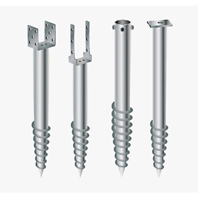 O parafuso à terra anticorrosivo de montagem solar da fundação do sistema empilha a forma 1800L*76Dmm espiral galvanizada mergulhada quente