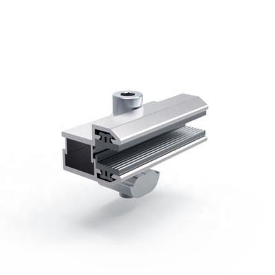 China 35/40/45/50mm Aluminum 6063-T5 Metal Roof Solar Panel Clamps For Frameless PV Module Mounting Structures for sale