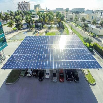 China Open Ground Waterproof Anodized Galvanized Solar Carport Structures for sale